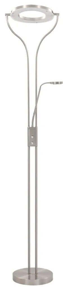 vidaXL Marketos Stojací lampa 18 W stříbrná 180 cm stmívatelná