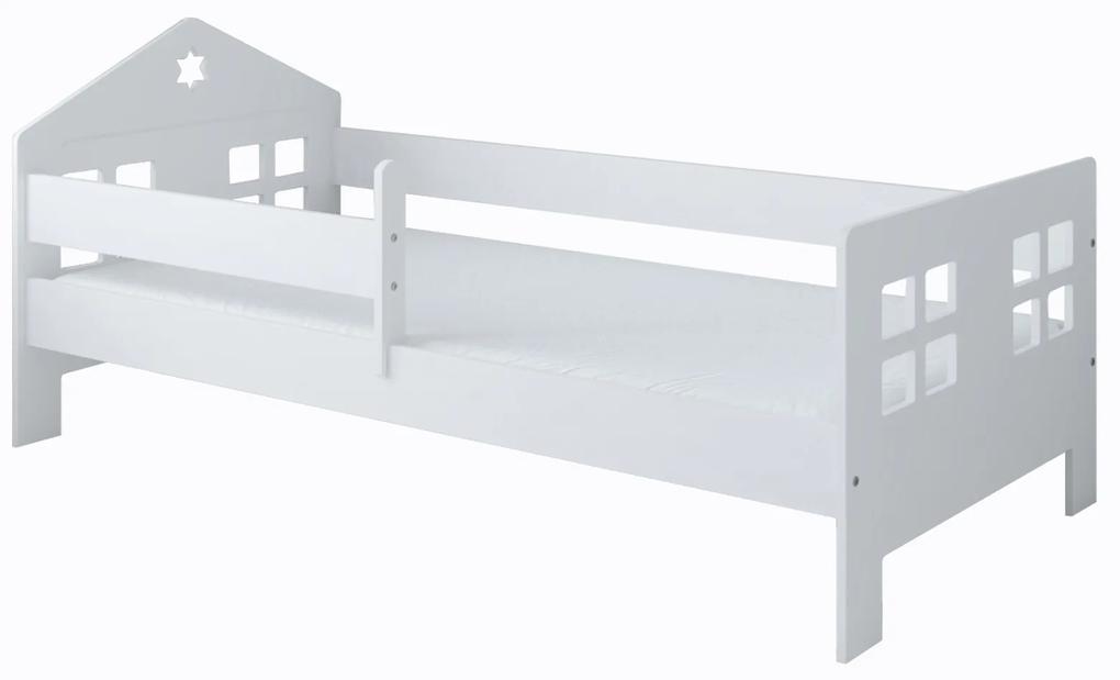BabyBeds Dětská postel POLA Velikost postele: 160x80 cm, Barevné provedení: Šedá, Úložný prostor: Ne, bez úložného prostoru Bílá