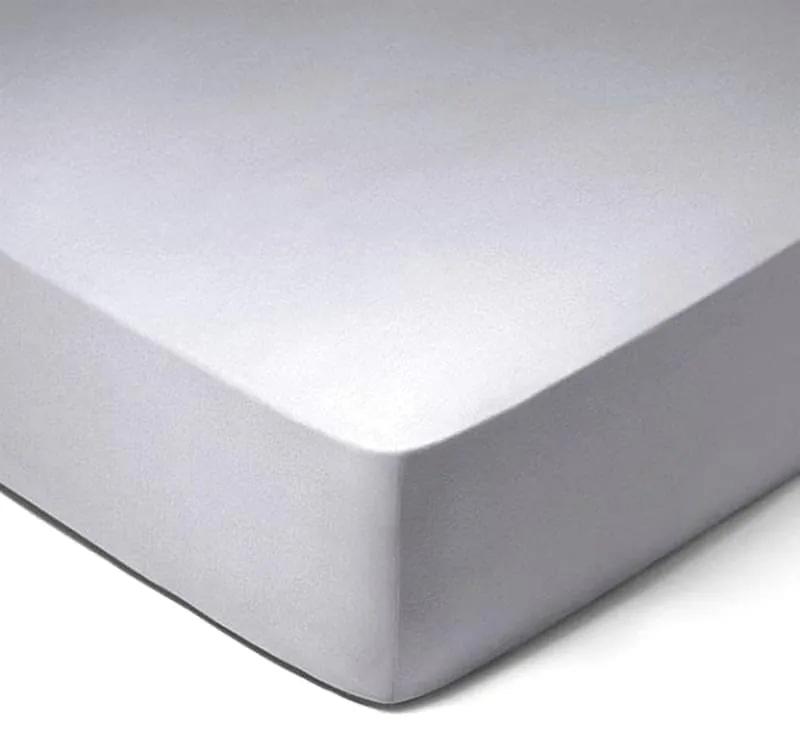 DekorTextil Jersey napínací prostěradlo šedé ROZMĚR: (š/d/v) 100 x 200 x 20 cm