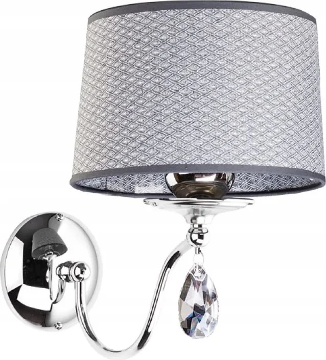 Nástěnná lampa Jupiter stříbrná, šedá E27 60 W