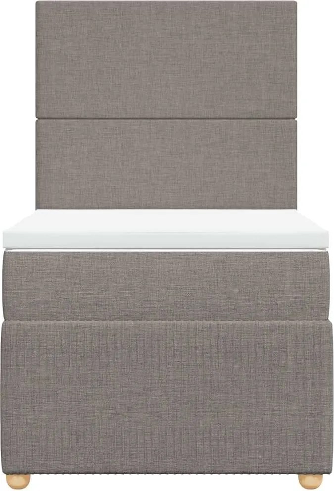 Box spring postel s matrací taupe 100 x 200 cm textil 3294264