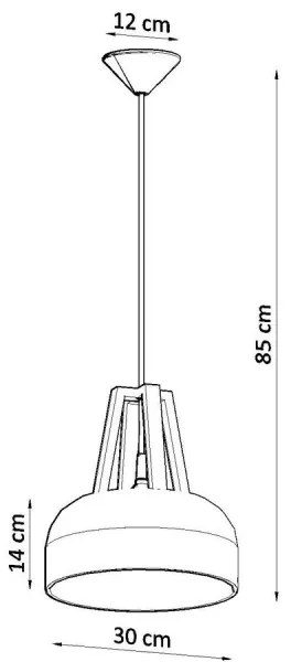 Sollux SL.0388 - Lustr na lanku CASCO 1xE27/60W/230V pr. 30 cm