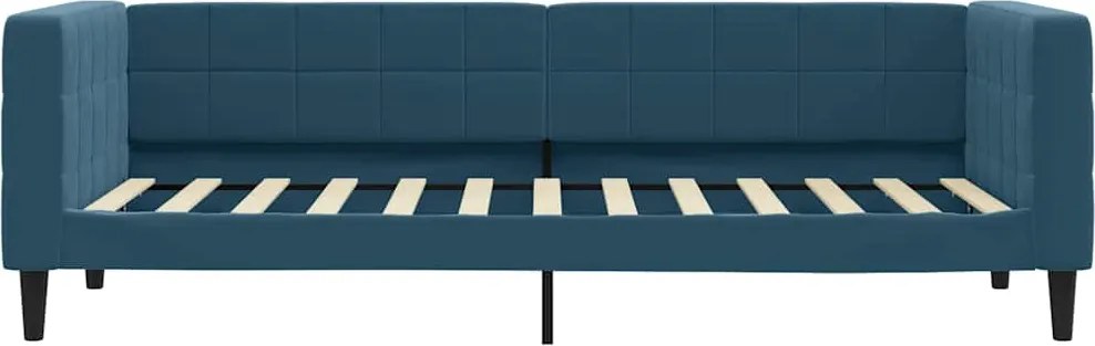 Válenda s matrací modrá 80 x 200 cm samet 3196659