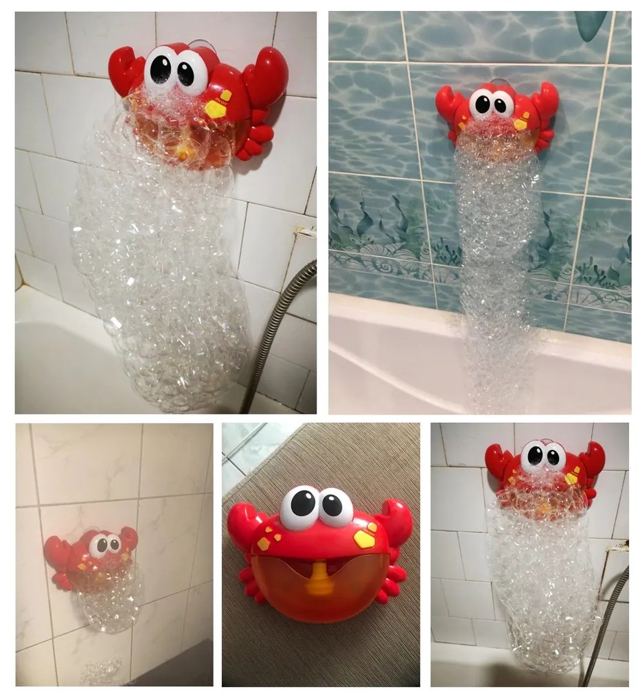 Creative Corner Pěnová hračka do koupele s generátorem bublinek krab