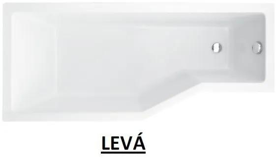 BESCO Asymetrická vana ESTE Nožičky k vaně - S nožičkami, Rozměr vany - 150 × 75 cm, Způsob provedení - Pravé - VANEST15P+OLVPINOZ
