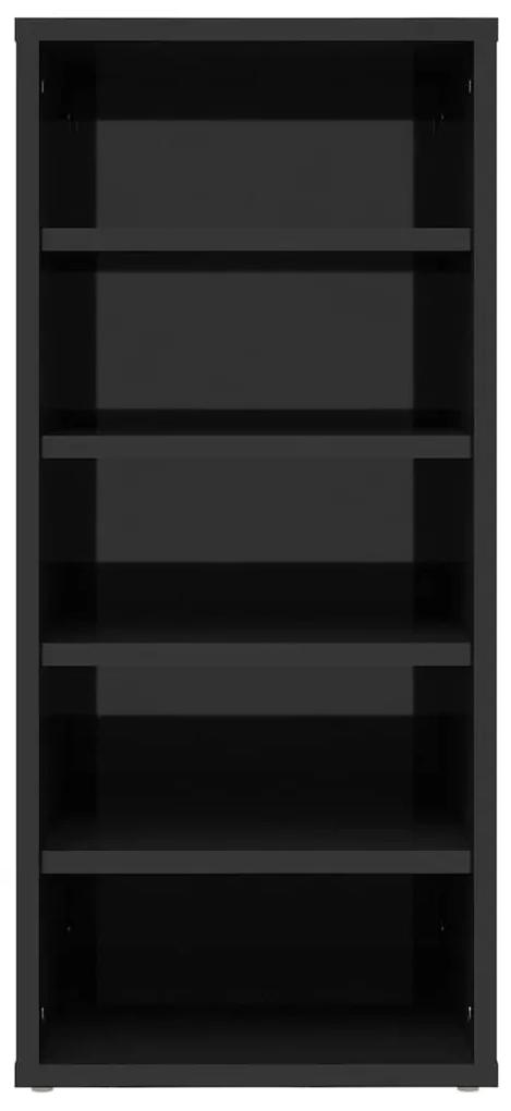 vidaXL Botníky 2 ks černé s vysokým leskem 31,5x35x70 cm dřevotříska