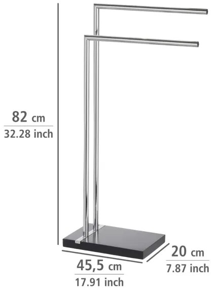 WENKO 20461100 - Stojan na ručníky NOBLE 45,5x82 cm chrom/černá