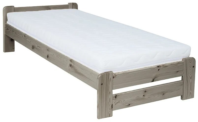 Drewmax LK099 Dřevěná postel 160x200 šedá