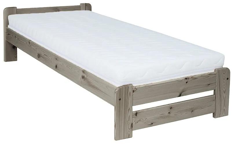 Drewmax LK099 Dřevěná postel 80x200 šedá
