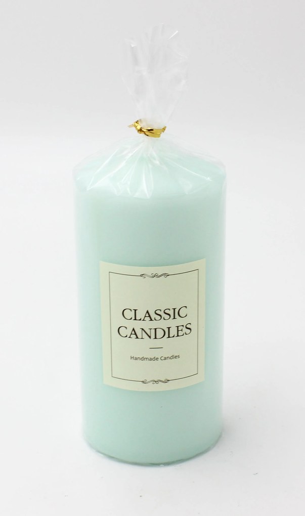 Svíčka střední válec světle modrá Classic candles