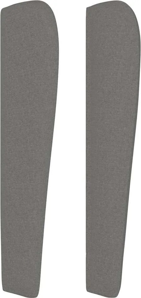 Čelo postele typu ušák tmavě šedé 203x23x118/128 cm textil 3118413