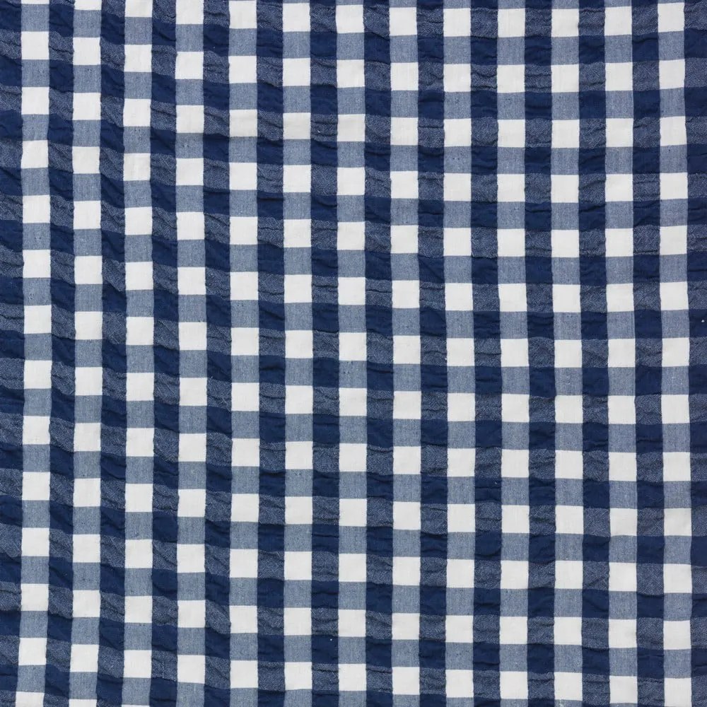 Tmavě modré krepové povlečení na jednolůžko/prodloužené 150x210 cm Bæk&Bølge – JUNA
