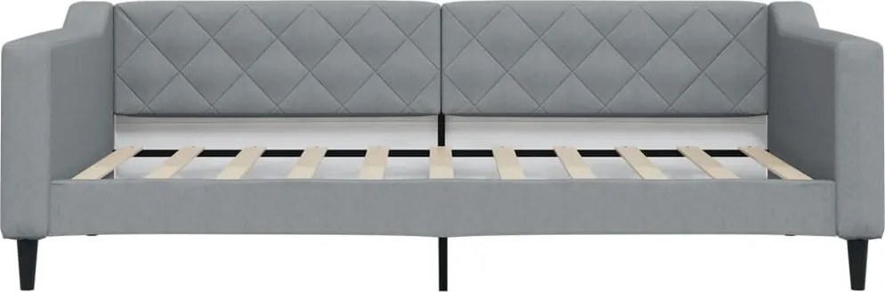 Válenda s přistýlkou a zásuvkami světle šedá 100x190 cm textil 3197505