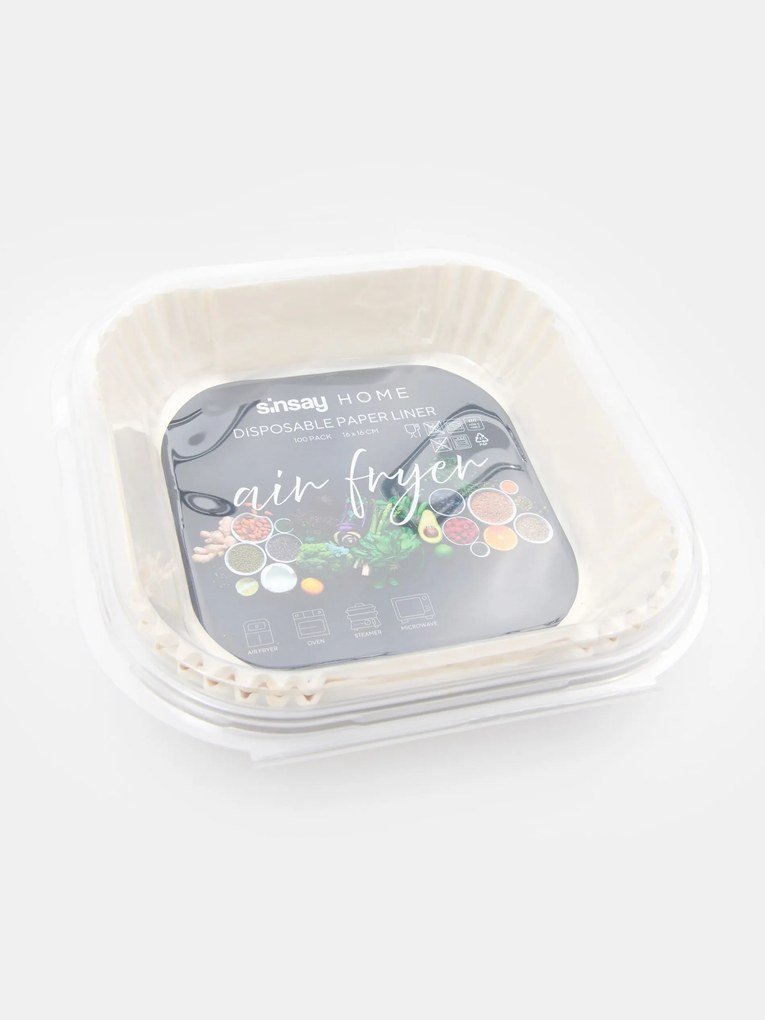 Sinsay - Papírové formy do air fryeru 100 pack - bílá