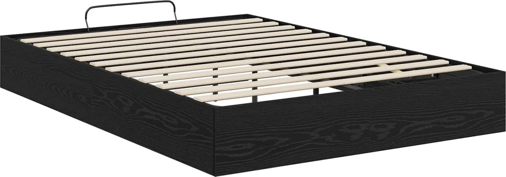 Ottoman postel Černý Dub 203 x 150 x 25 cm Dřevěný materiál 3409222