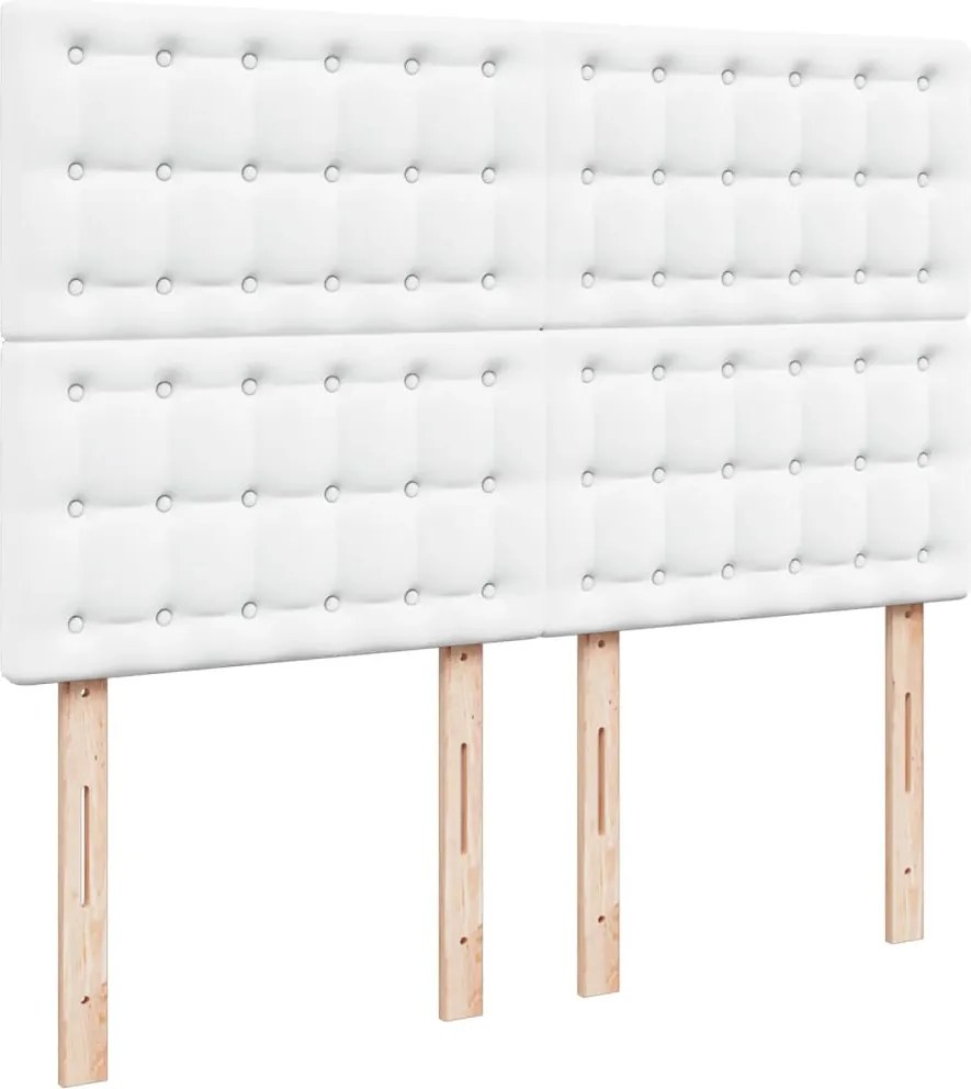 Box spring postel s matrací bílá 140x200 cm umělá kůže 3293025