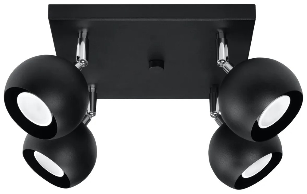 Sollux Lighting Stropní svítidlo OCULARE 4 Černá