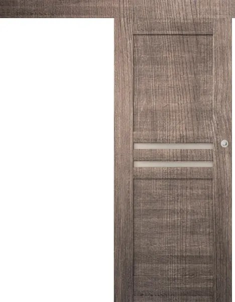 posuvné interiérové dveře na stěnu vasco doors MADERA model 4 Průchozí rozměr: 70 x 197 cm, Orientace dveří: Levé dveře, Dekor: Bílá