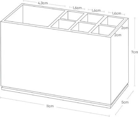 Černý plastový stojan na zubní kartáčky Mist – YAMAZAKI