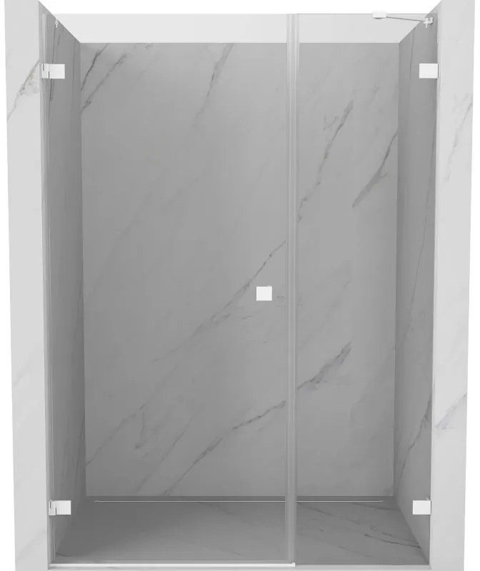 Mexen Lunar-B sprchové dveře otočné levé 110 cm, transparentní, bílé - 832S-110-050-20-00-L