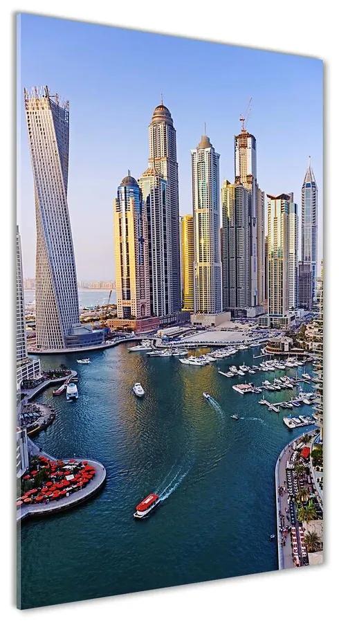 Wallmuralia Moderní akrylový fotoobraz Zátoka Dubaj 60x120 cm