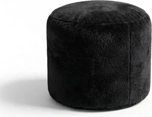 Sablio Taburet Circle SOFTY - Midnight Black - 38x48 cm