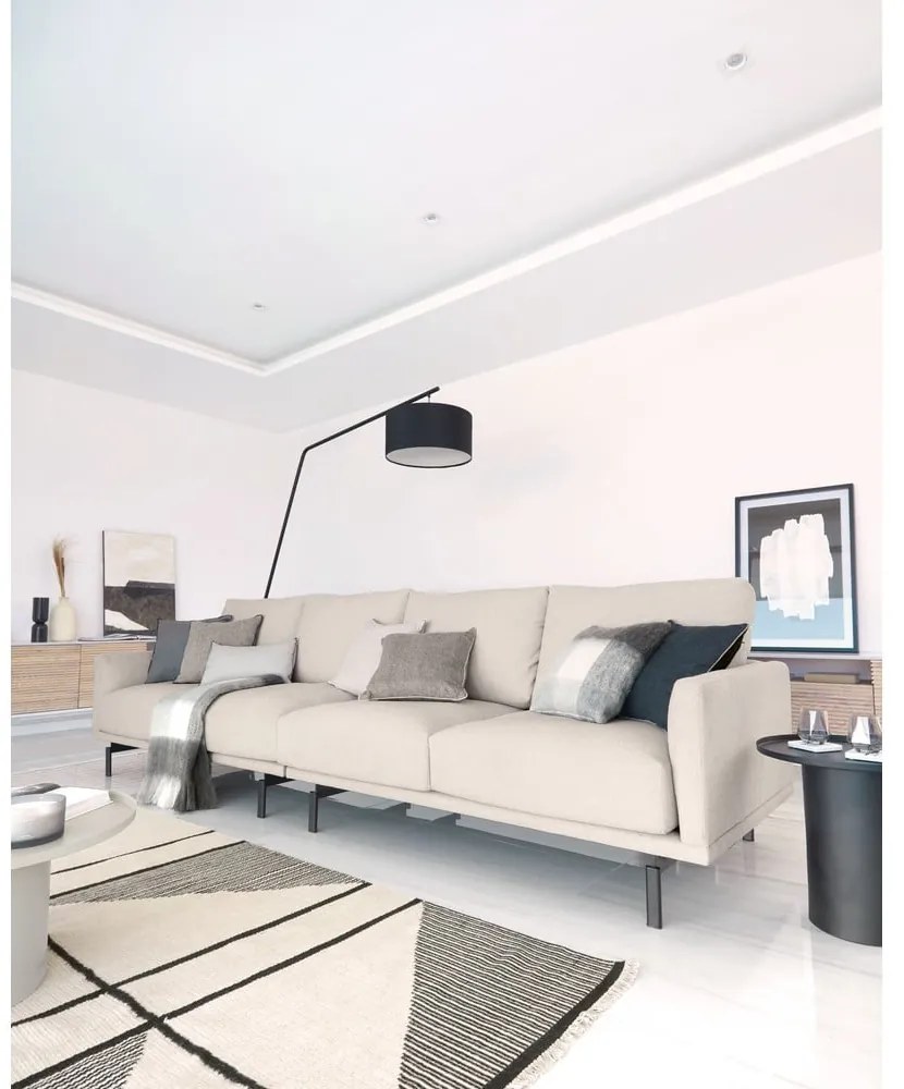 Béžová žinylková pohovka 334 cm Galene – Kave Home