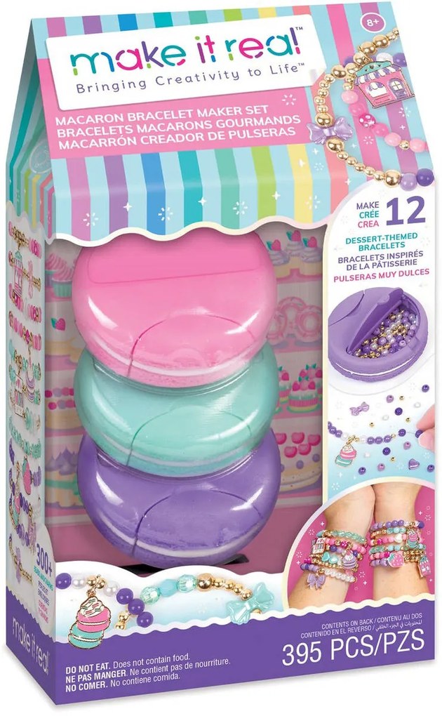 _Ostatní 1_ MAKE IT REAL Macaron box na výrobu náramků dětský kreativní set 131718