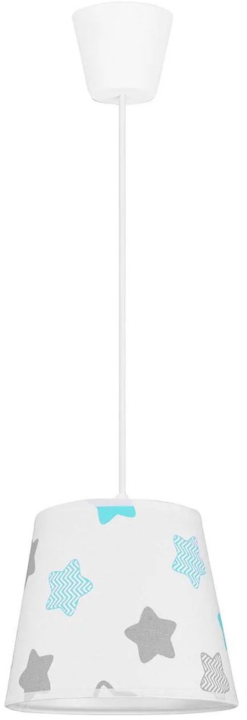 Dětské závěsné svítidlo Cone, 1x textilní stínítko se vzorem (výběr ze 4 vzorů)