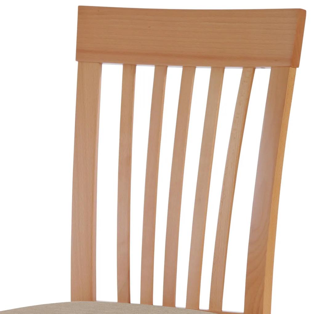 Jídelní židle DADA, masiv buk/látkový béžový potah