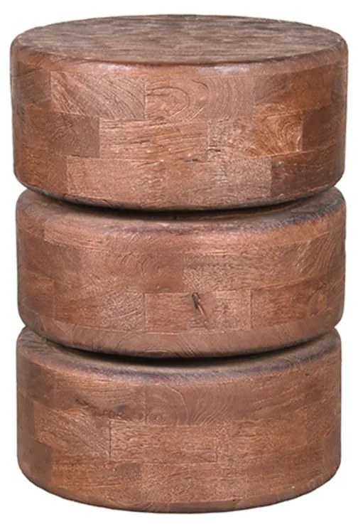 LABEL51 Odkládací stolek MILLY ø35 cm hnědý