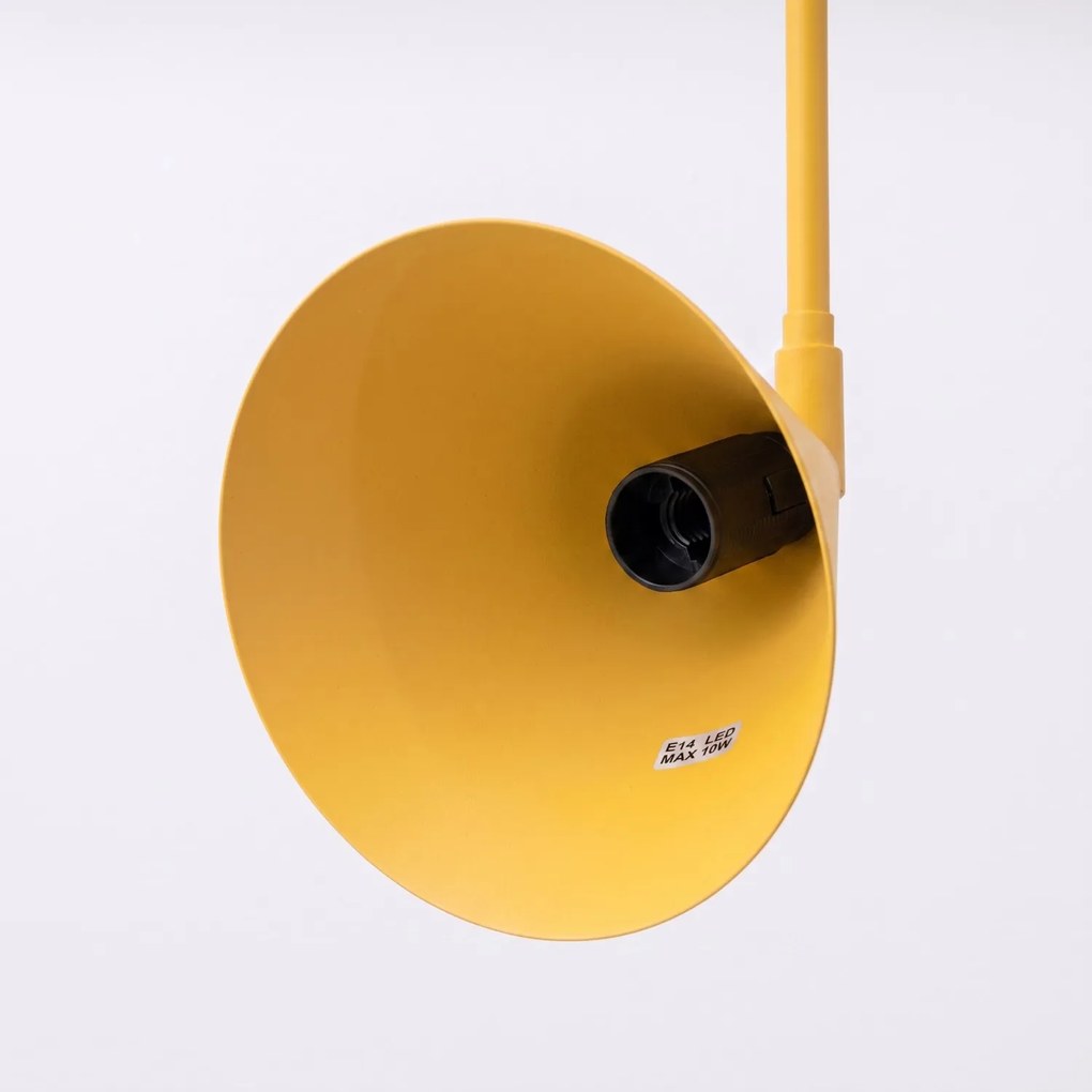Sollux Lighting Nástěnné svítidlo NOX 1 žluté s vypínačem