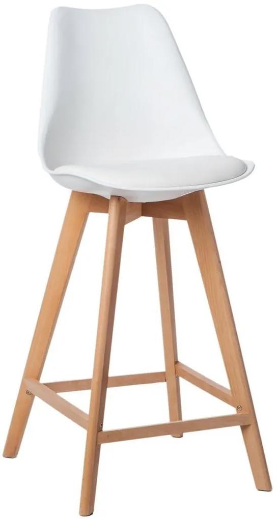 Culty Bílá plastová barová židle Eyva 115 cm | BIANO