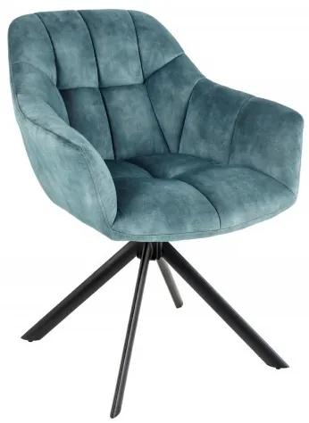 Židle Papillon sametově tmavě modrá otočná/ 43198