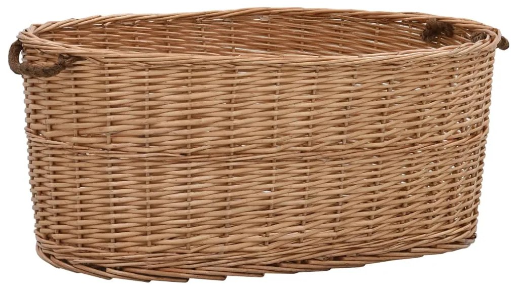 Koš na dřevo s držadly 78 x 54 x 34 cm přírodní vrba 286983