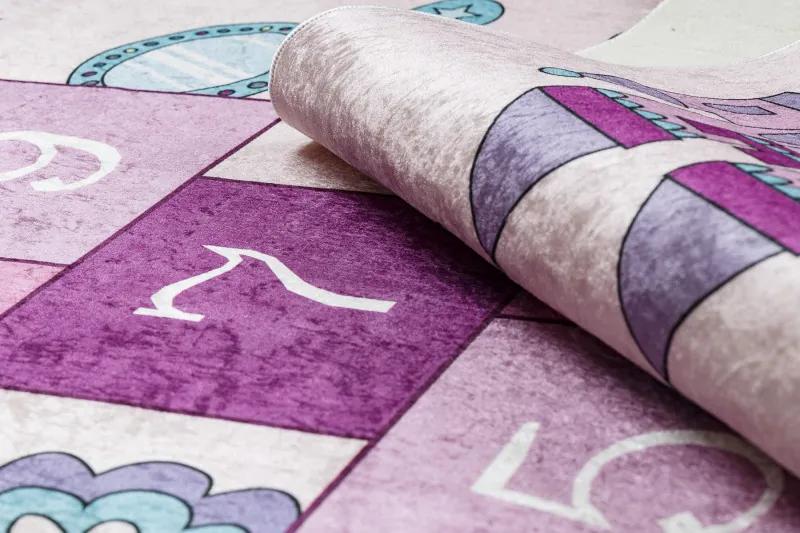 Dywany Łuszczów Dětský kusový koberec Bambino 2285 Hopscotch pink Rozměry koberců: 140x190