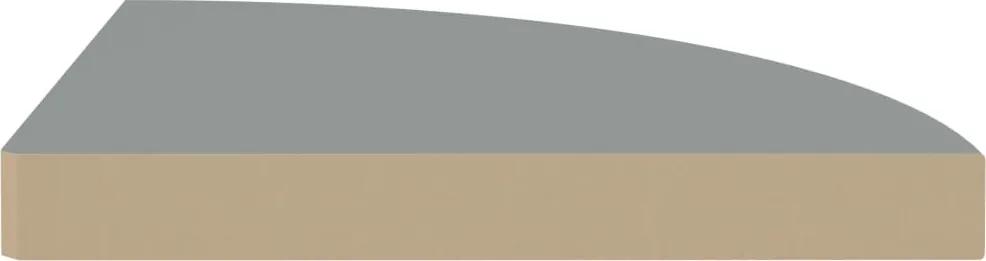 vidaXL Nástěnná rohová police 35 x 35 x 3,8 cm MDF [323922] Barva: Černá