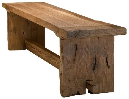 Stará Krása – Ruční výroba Dubová lavice z masivu 120 x 45 x 45