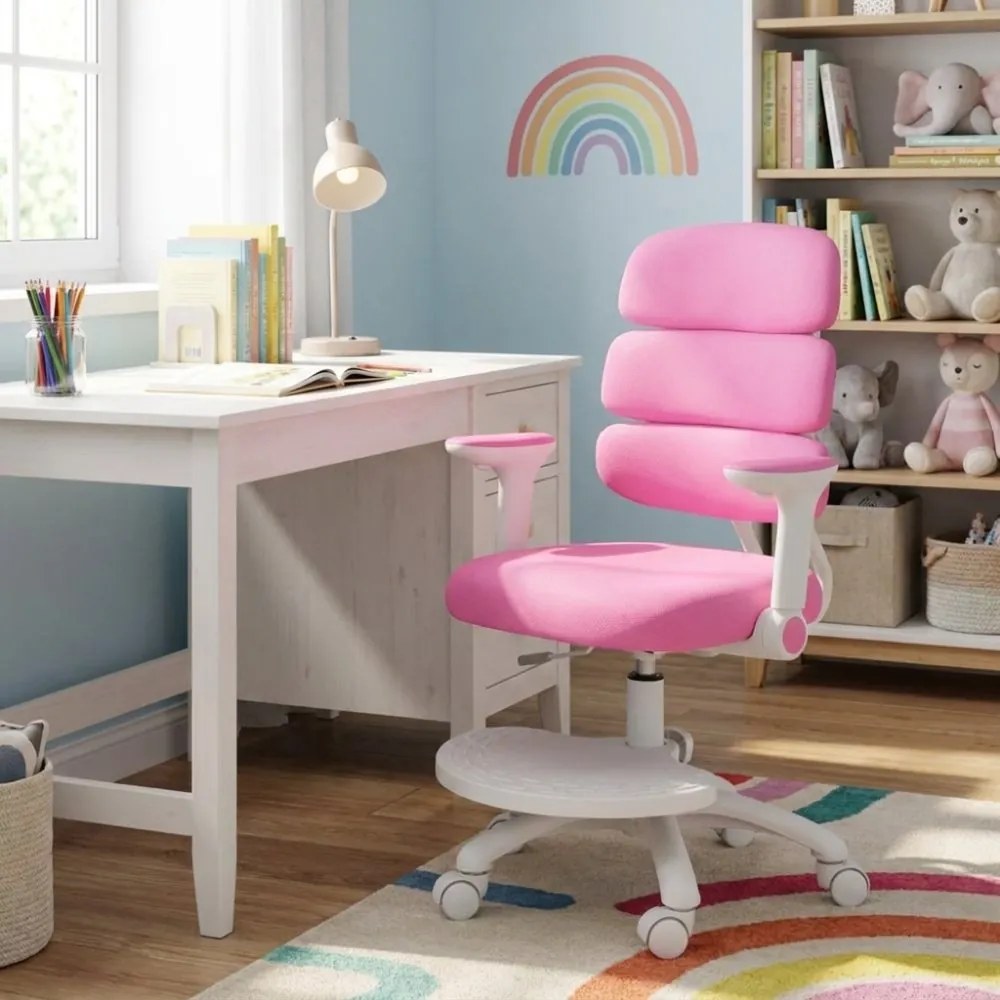 Dětská rostoucí židle Neoseat KIDDY THREE — látka, pratelný potah, tmavě růžová