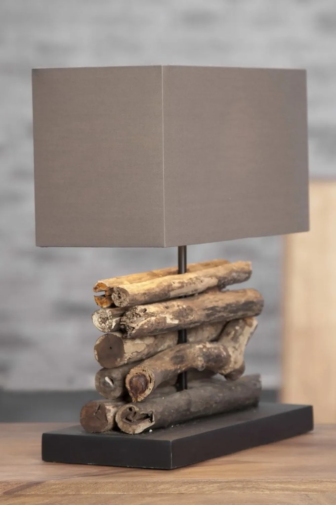 Stolní lampa FERRE hnědá