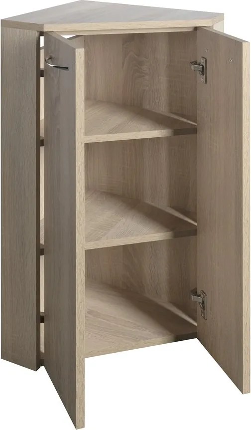 Aqualine, ZOJA/KERAMIA FRESH rohová skříňka 35x78x35cm, dub platin, 50323