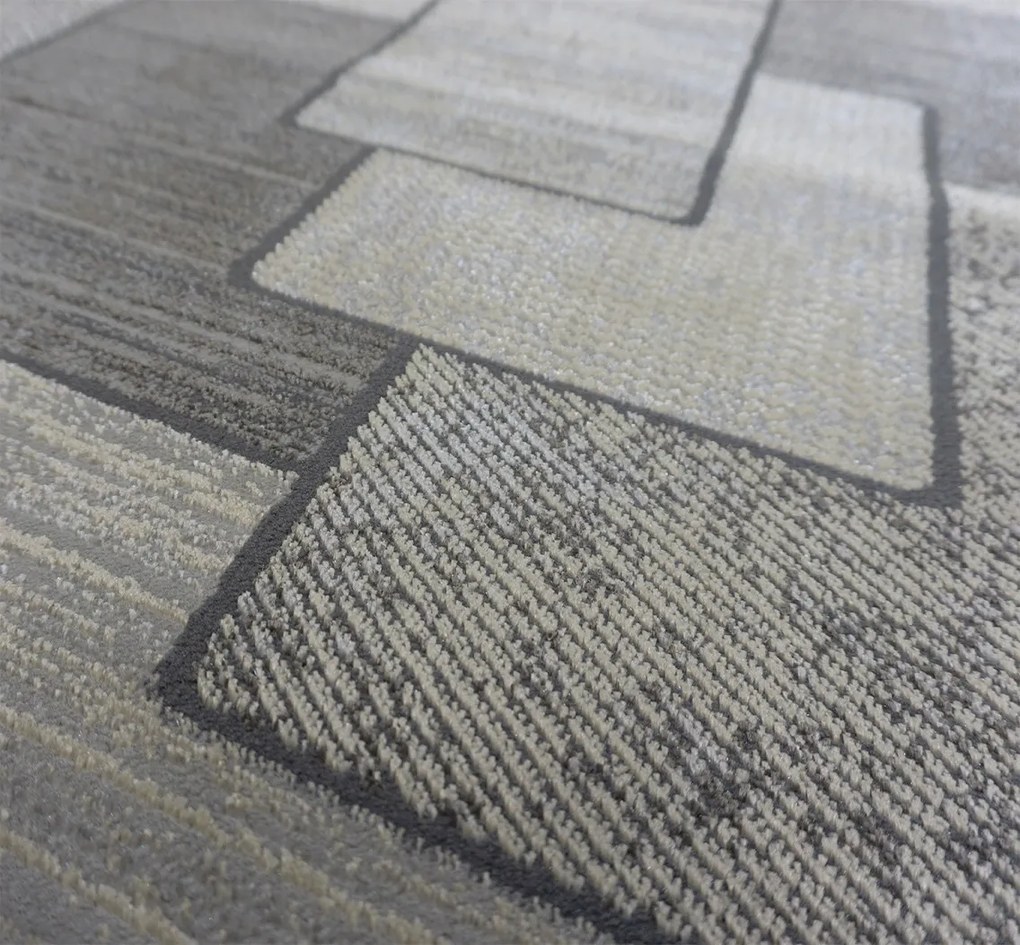 BE Koberec Esprit 3603 GREY - šedý obdélníkový Rozměr: 140x190 cm