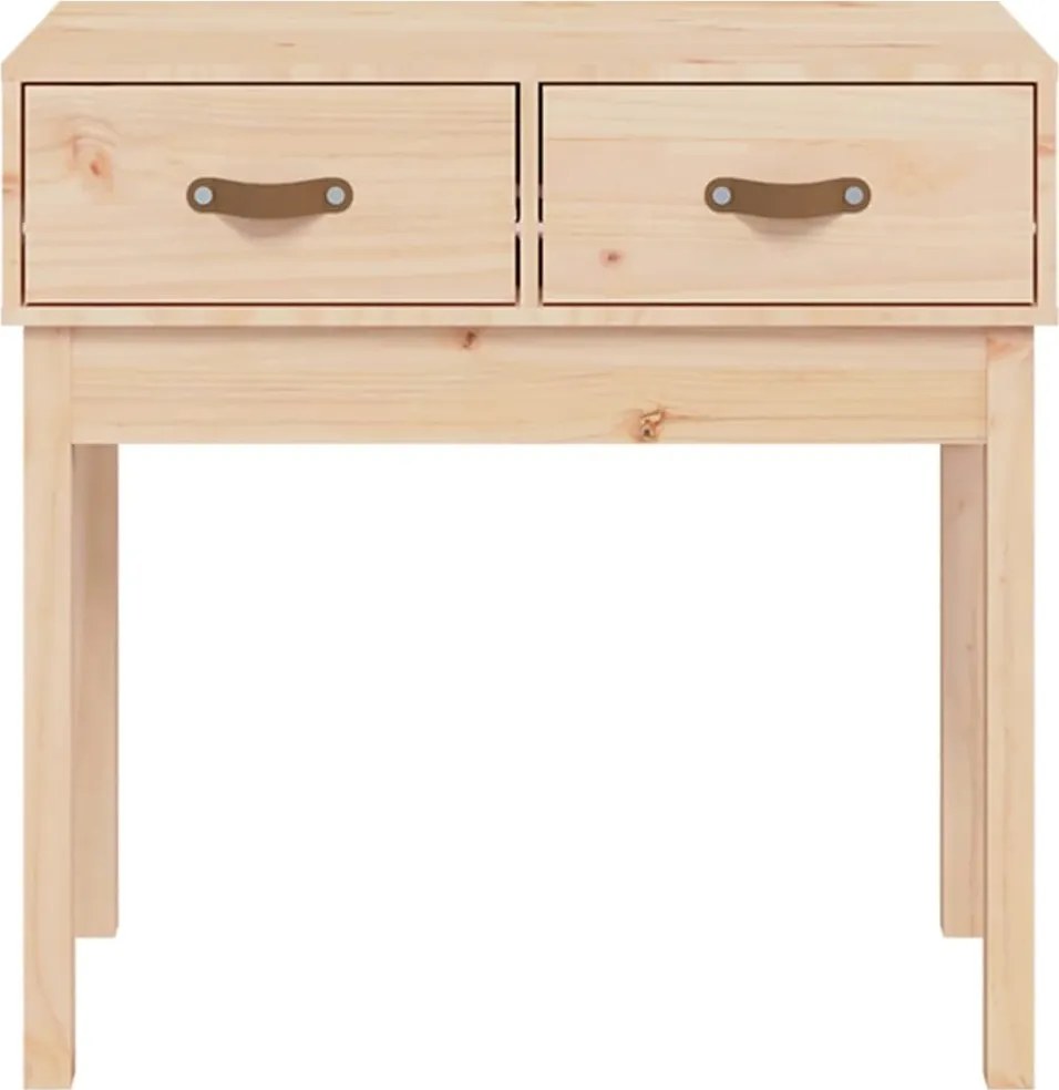 vidaXL Konzolový stolek 76,5 x 40 x 75 cm masivní borové dřevo [821749] Barva: Přírodní
