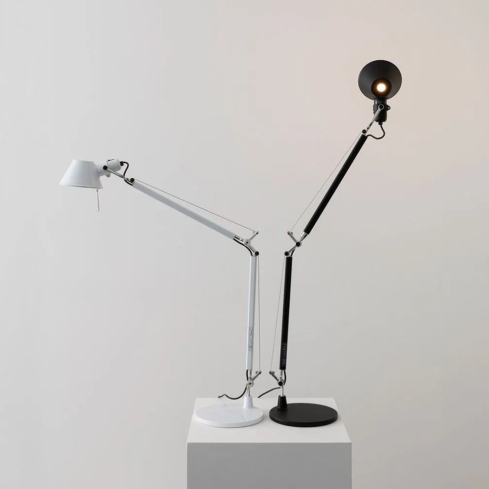 Artemide 35TOL Tolomeo Mini Tavolo, černá stolní lampa s vypínačem, 1x10W LED E27, 68+54cm