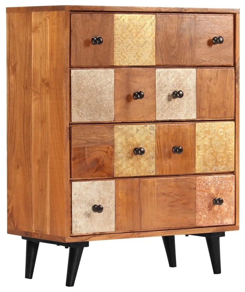 Komoda se zásuvkami 60 x 30 x 75 cm masivní akáciové dřevo 247681