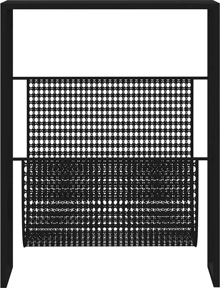 Stojan na časopisy černý 35 x 15 x 45 cm ocel 331668