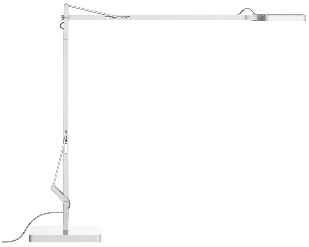 Flos Kelvin LED, bílá stolní lampa na pracovní stůl, 8W LED 3000K, 48+58cm
