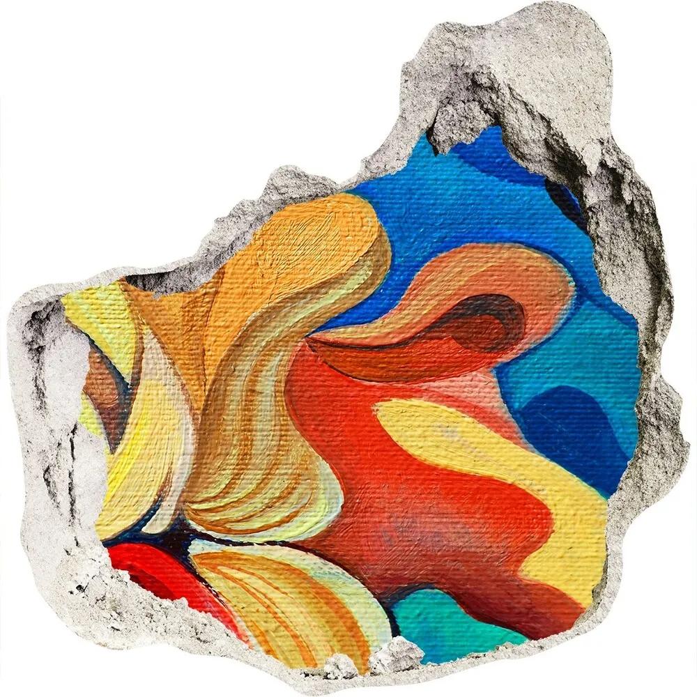 Wallmuralia Díra 3D fototapeta nálepka Abstraktní květina 75x75 cm