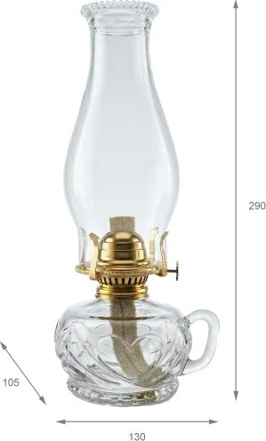 BRILAGI - Petrolejová lampa MERLIN čirá