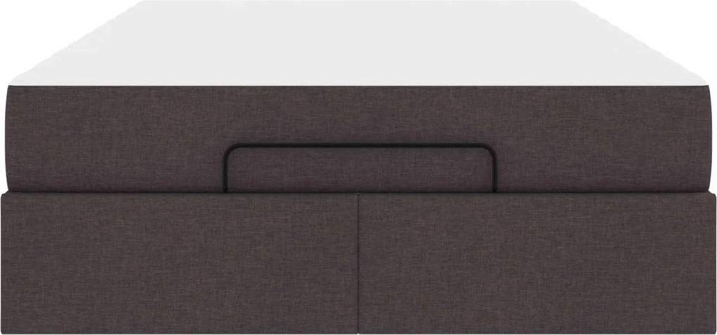 Rám postele s matrací 2 ks Žlutohnědá textil 3399476
